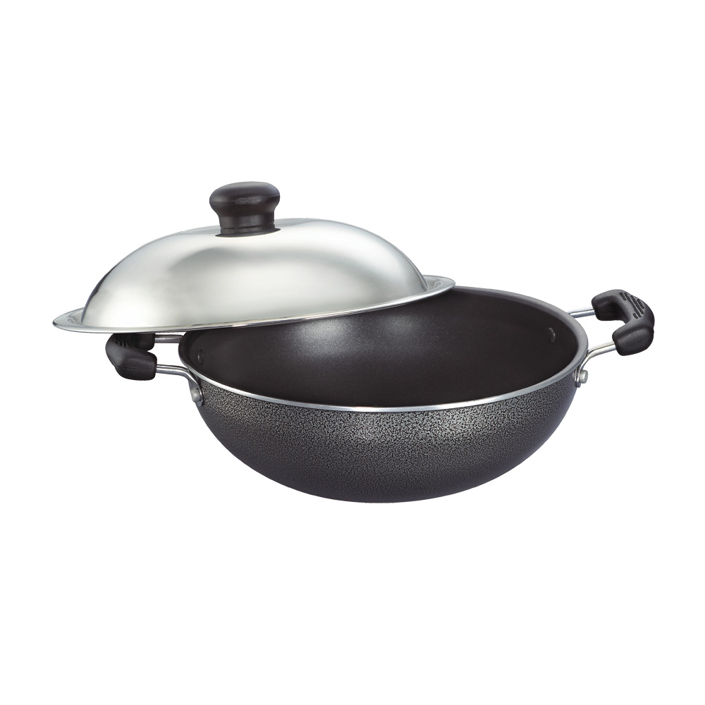 Home Products Cookware (Pots & Pans) Prestige Kadai Pan With Lid 20cm