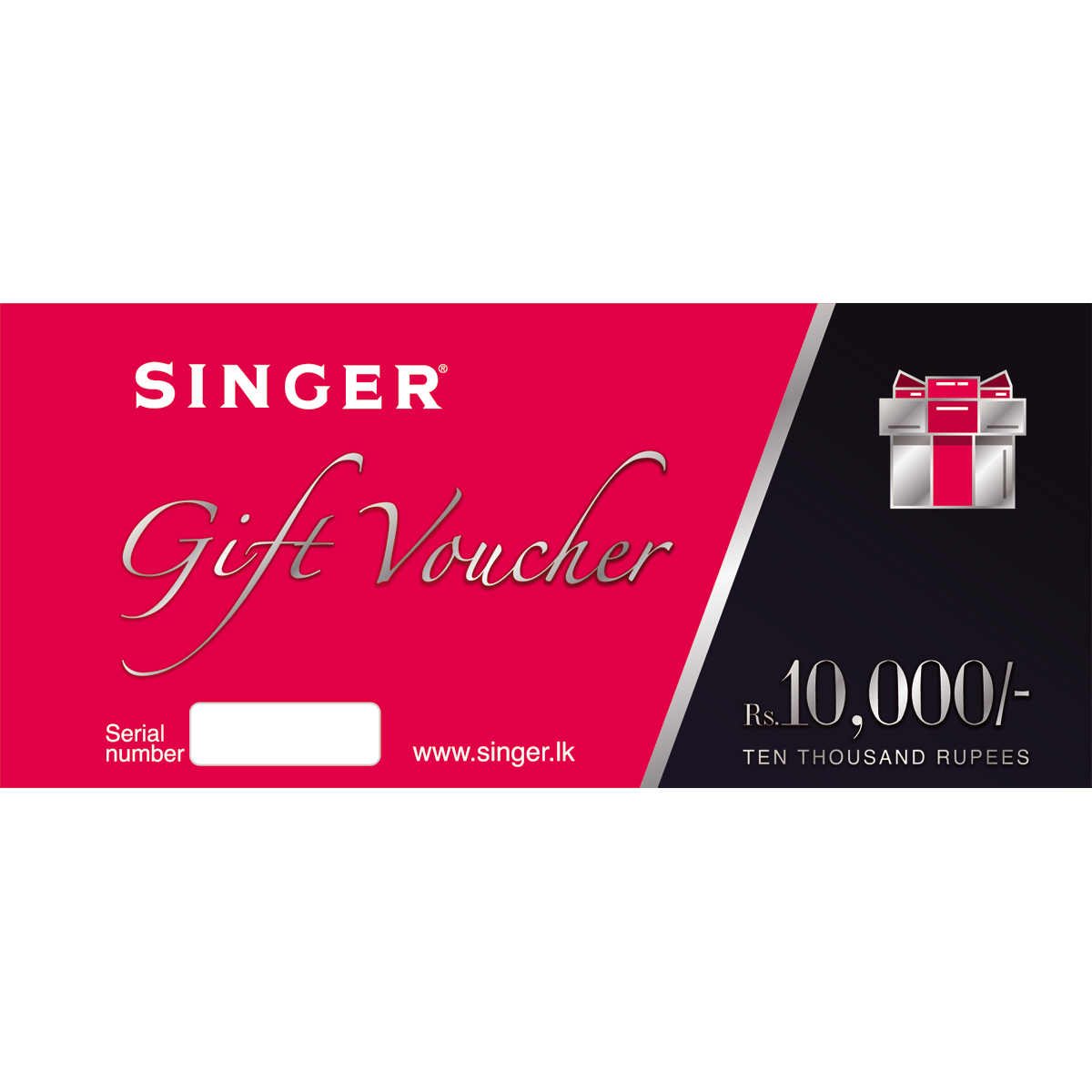 Home Products Gift Vouchers Singer Gift Voucher - Rs 10,000